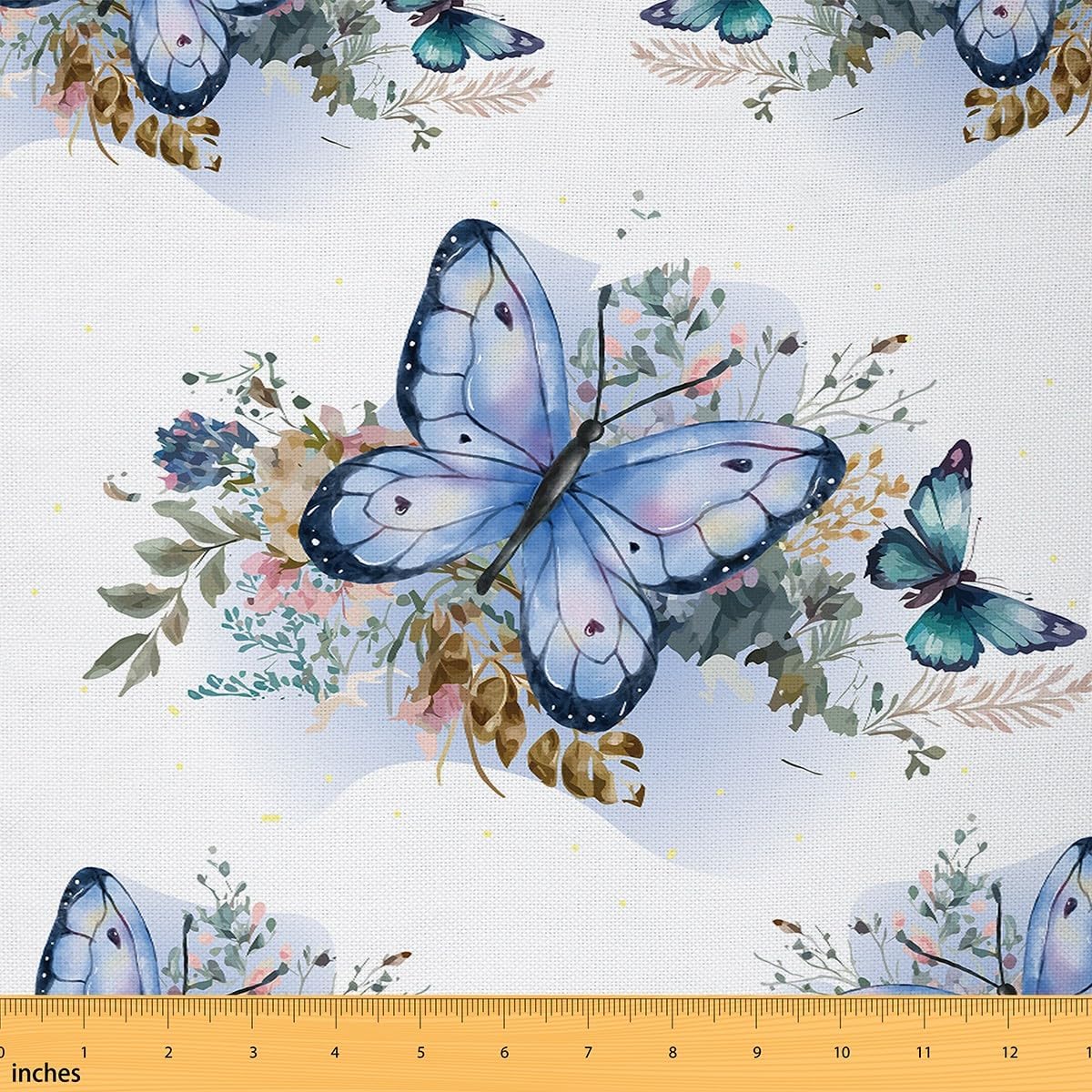 Amazon.com: Feelyou Butterfly Fabric by The Yard 2 Yards Butterflies ...