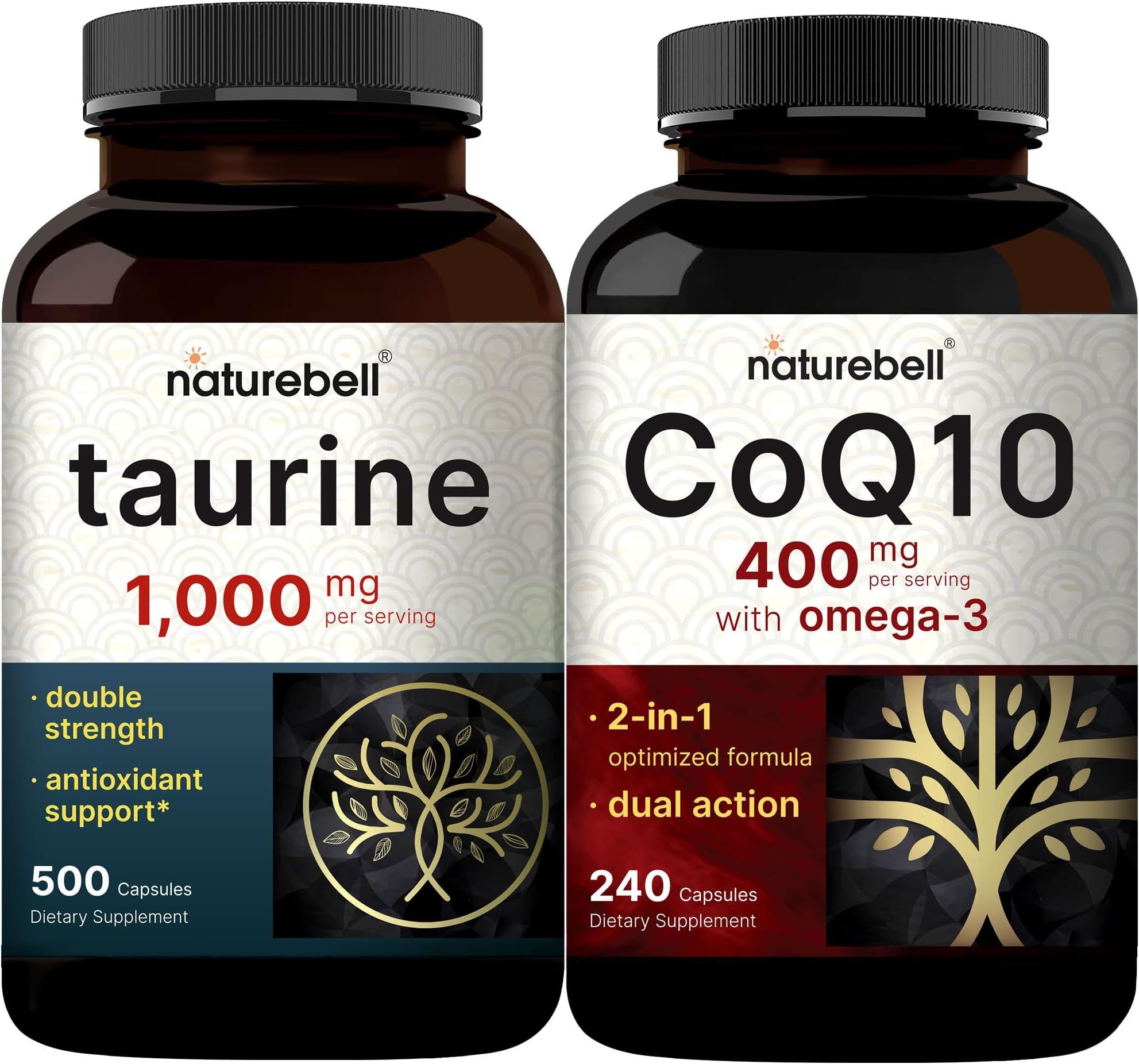 Amazon.com: NatureBell CoQ10 400mg with Omega 3 Fatty Acids & Taurine ...