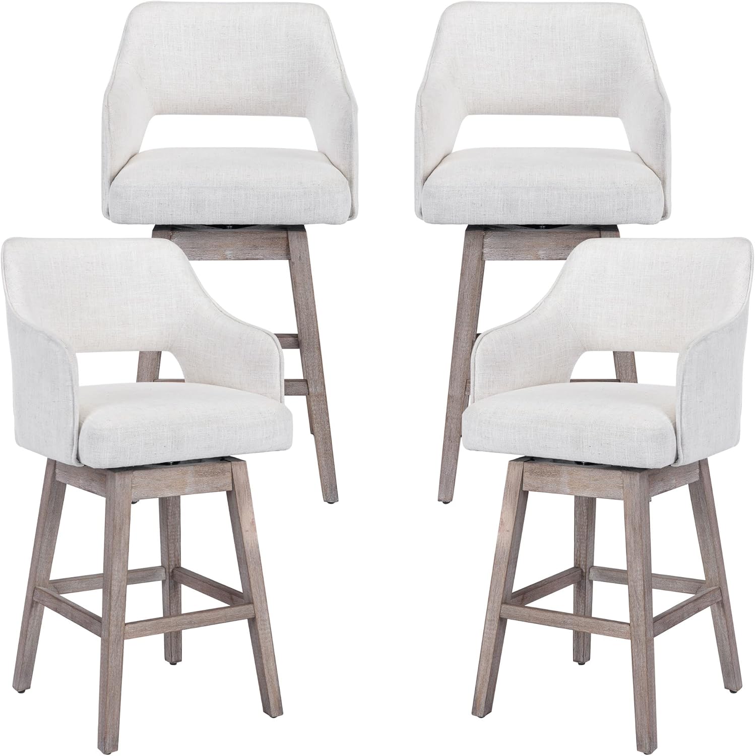 Amazon.com: DM Furniture 28 inch Counter Height Bar Stools Set of 4 ...