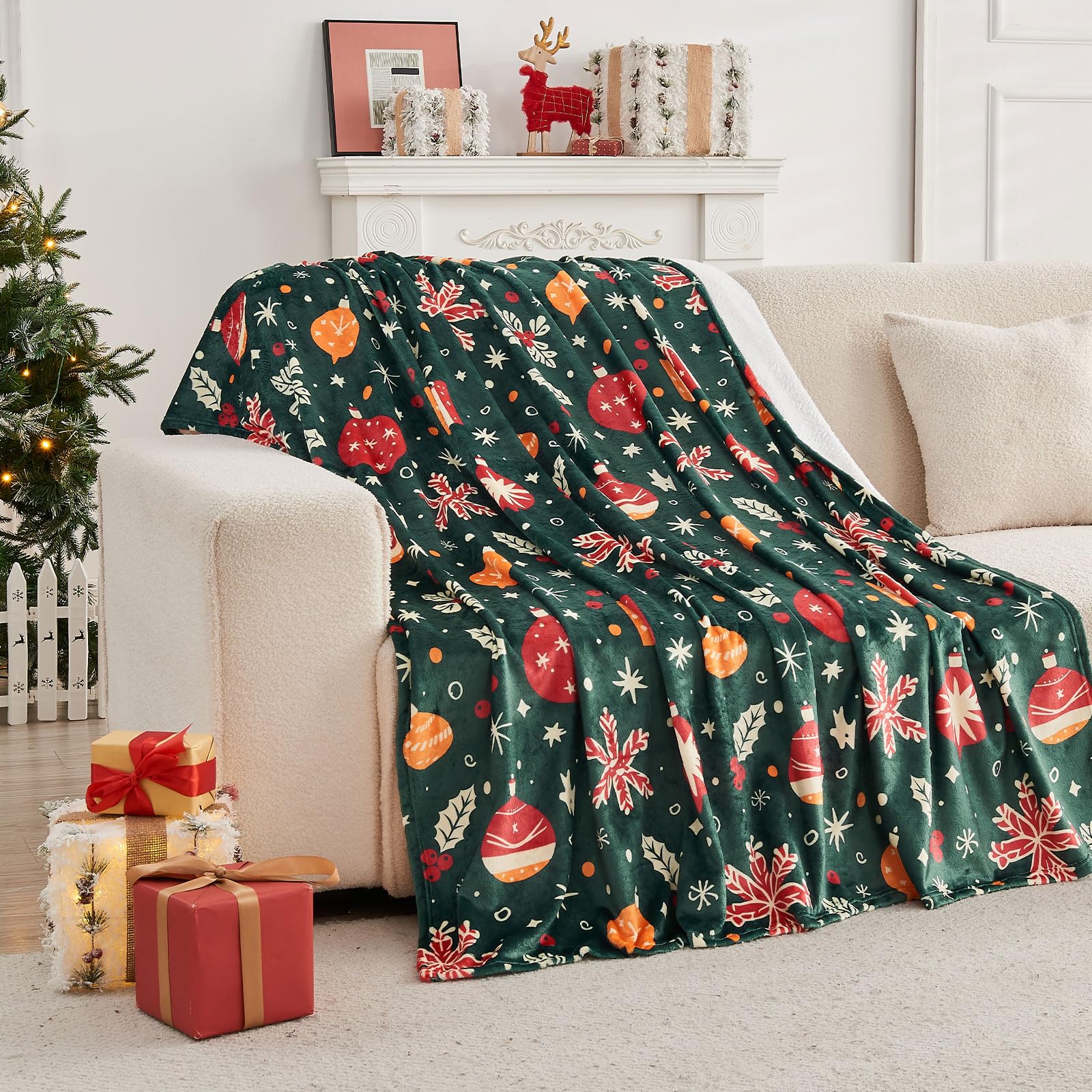 Gogreen Cozy Blanket Printed Blanket Throw Blanket, 300 GSM Fleece ...