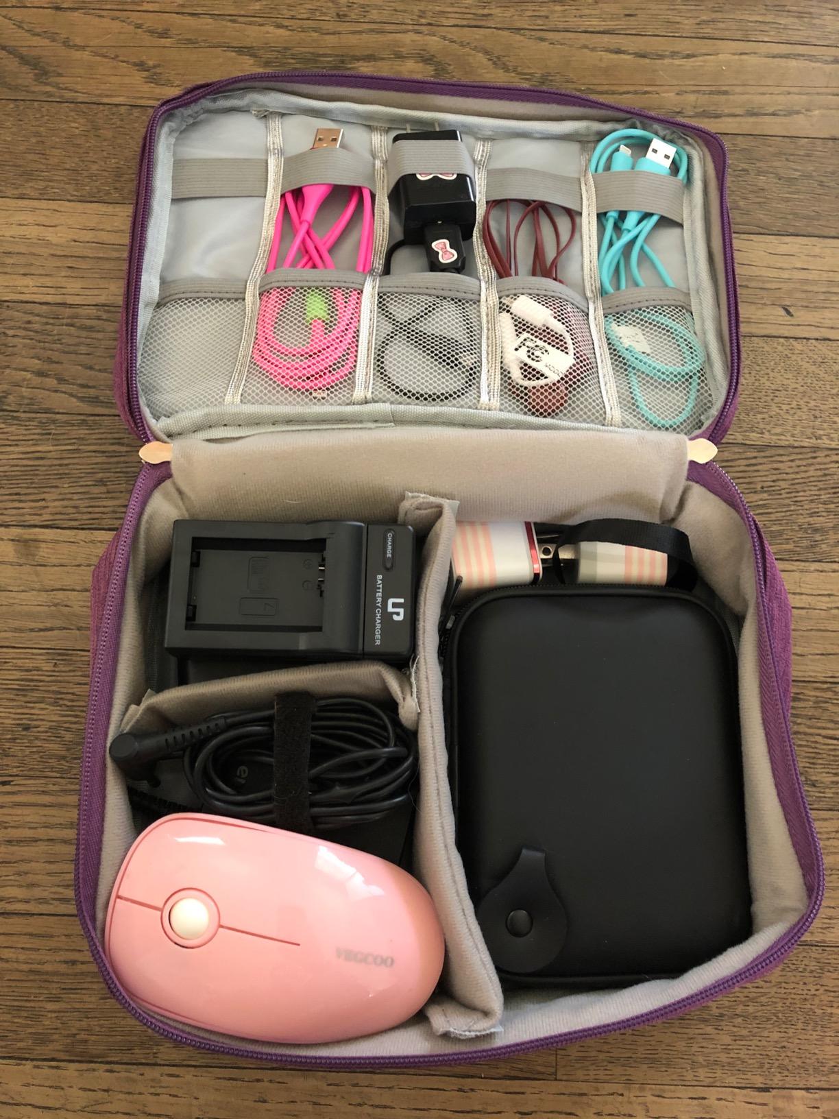 Amazon.com: Layer Travel Cable Organizer Cord Storage Bag for Cables ...