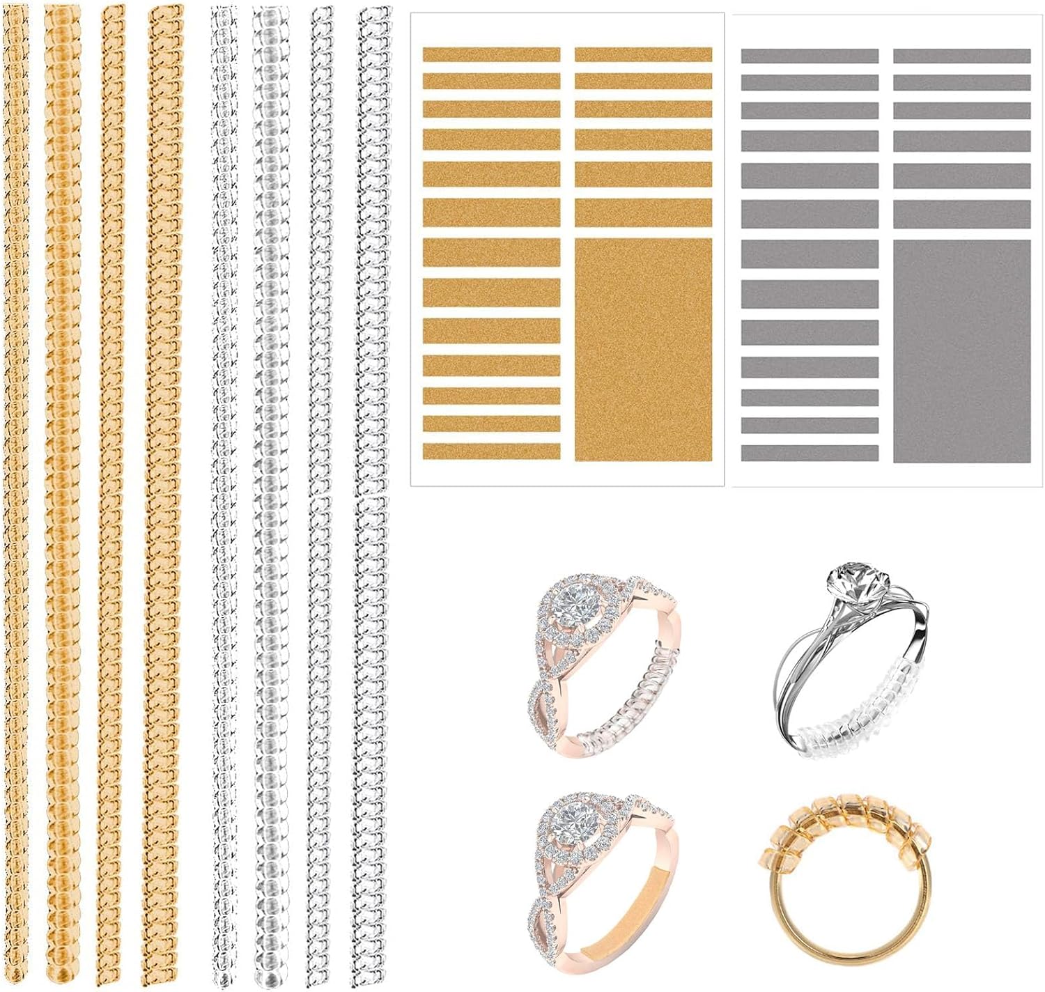 ZISHAN 46 Pcs Ring Size Adjuster for Loose Rings Ring Adjuster Ring ...