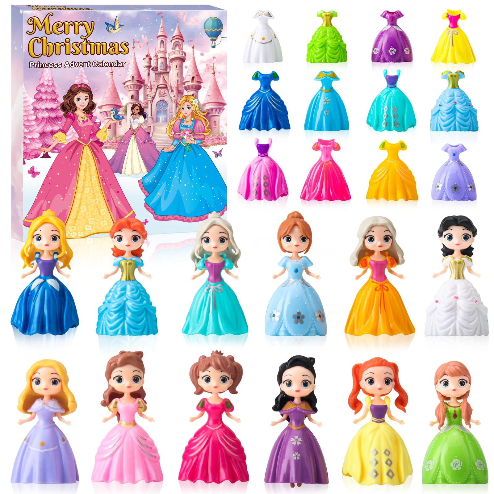 Princess Advent Calendar 2025 for Girls – 24 Day Christmas Countdown ...