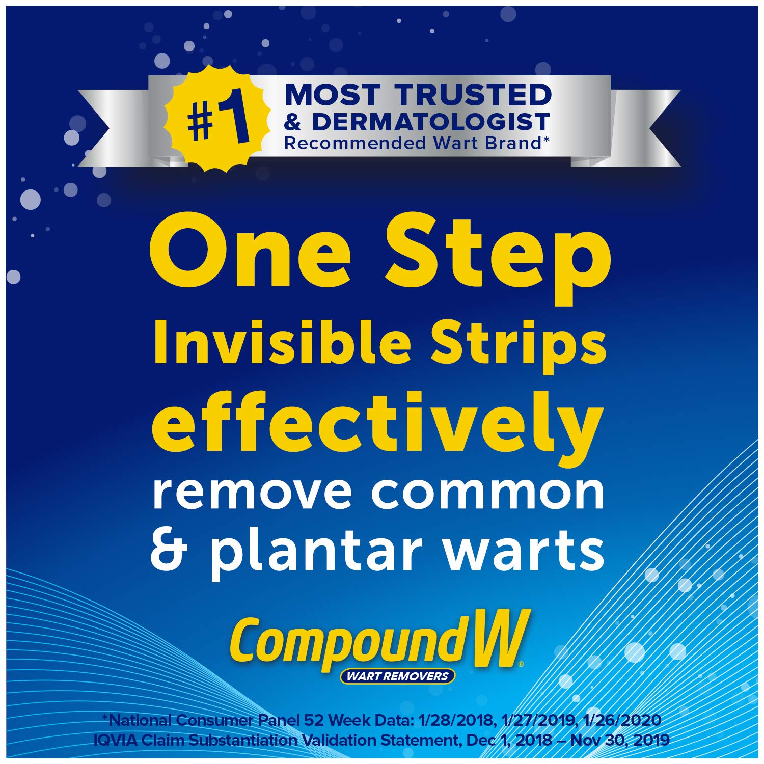 Compound W Maximum Strength One Step Invisible Wart Remover Strips, 14 ...