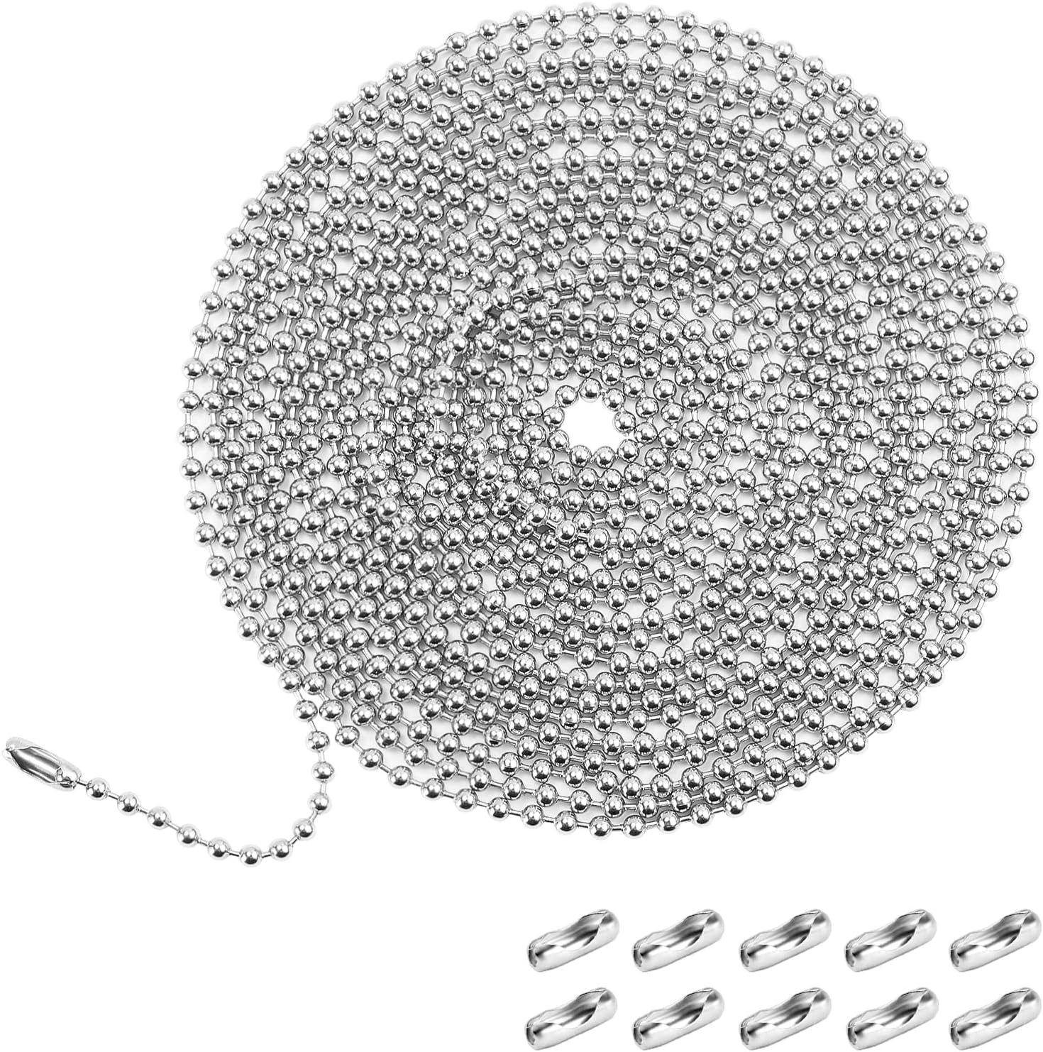 4 Meter/13.1 Feet Blind Chain, 4.5mm Roller Blind Chain Beaded Pull ...