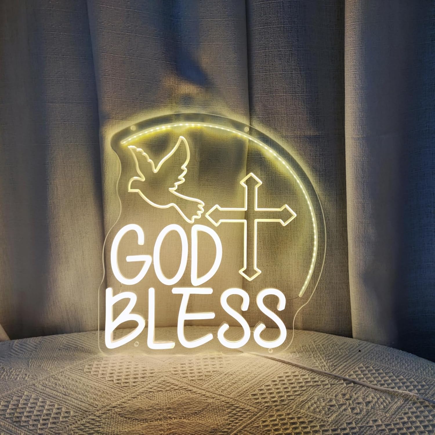 Amazon.com : God Bless Sign God Bless Baptism Decorations God Bless ...