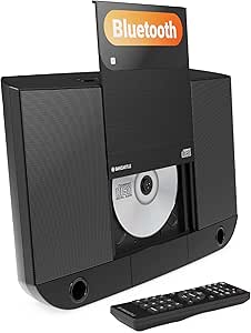 Wall Mountable CD Player with Bluetooth | Compact 40W Hi-Fi Stereo ...
