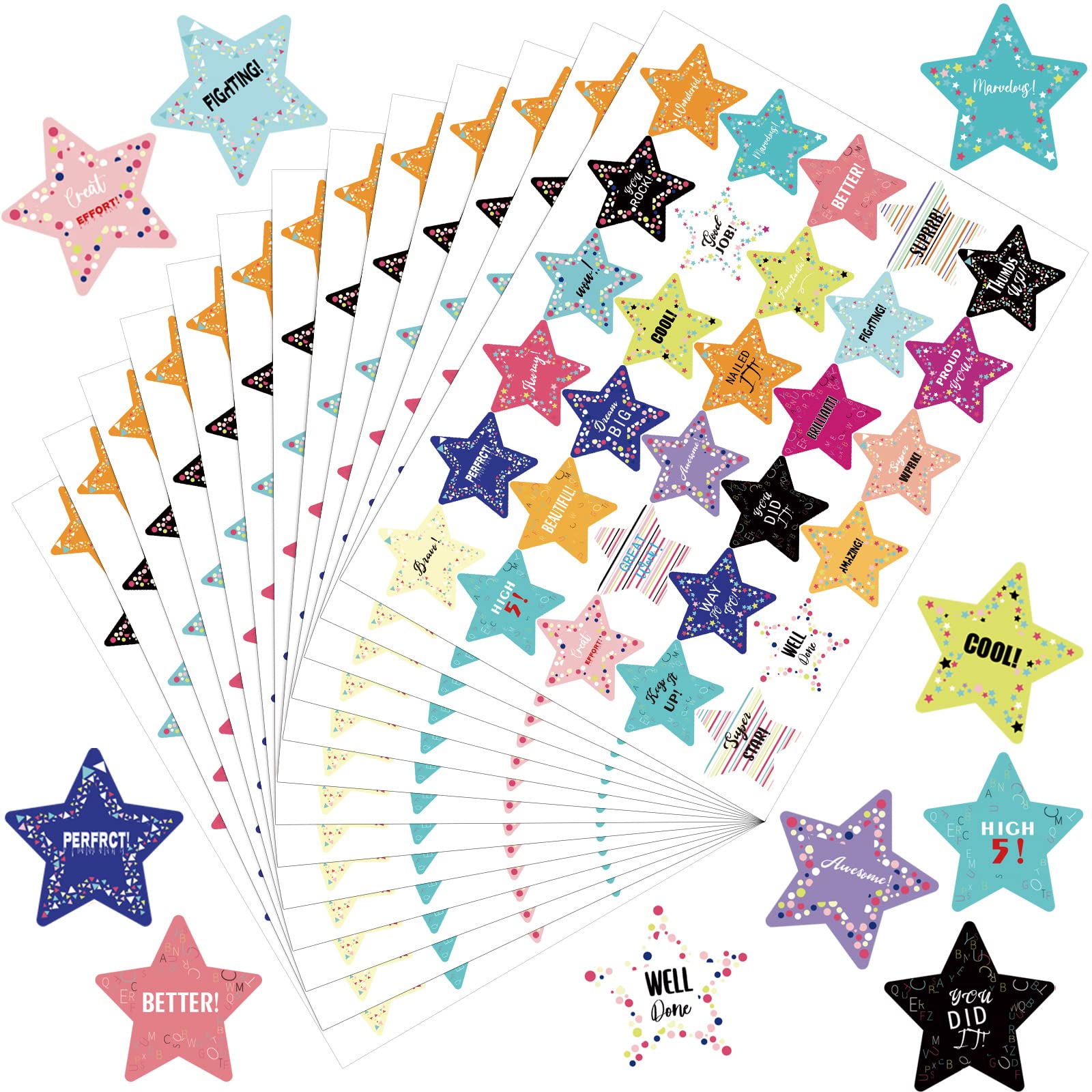 1500 Pcs Star Reward Stickers For Kids Motivational Stickers Kids ...
