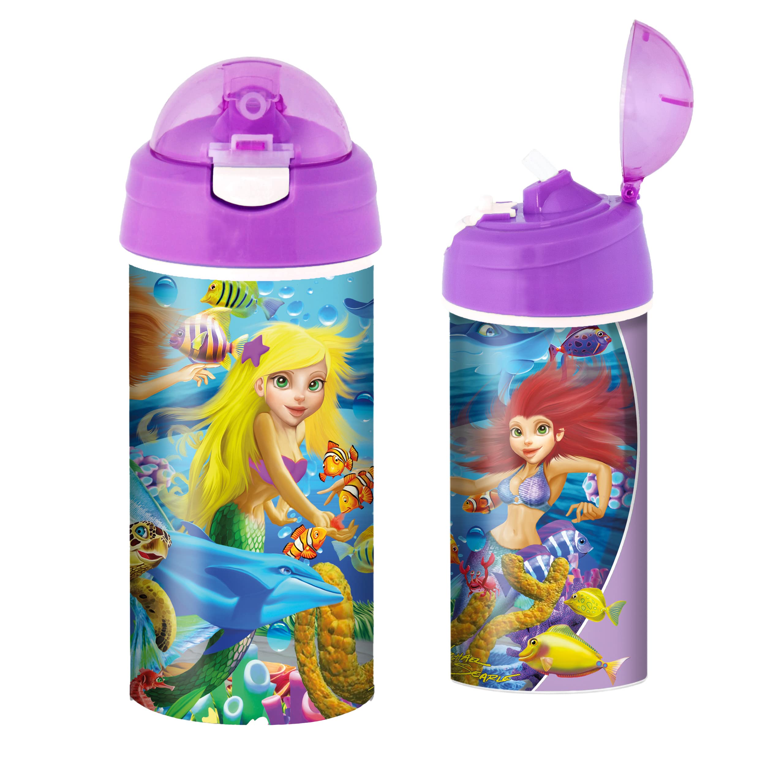 Amazon.com: 3D LiveLife Drinking Bottle - Mermaid Magic from Deluxebase ...