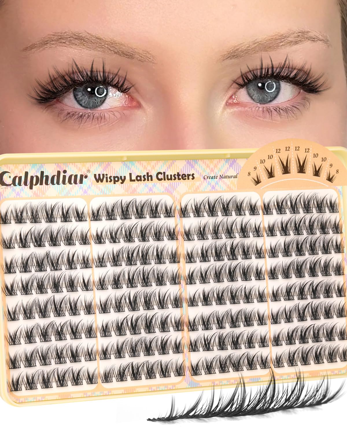 Amazon.com: Wispy Lash Clusters 8-12mm Natural Eyelash Clusters 192PCS ...