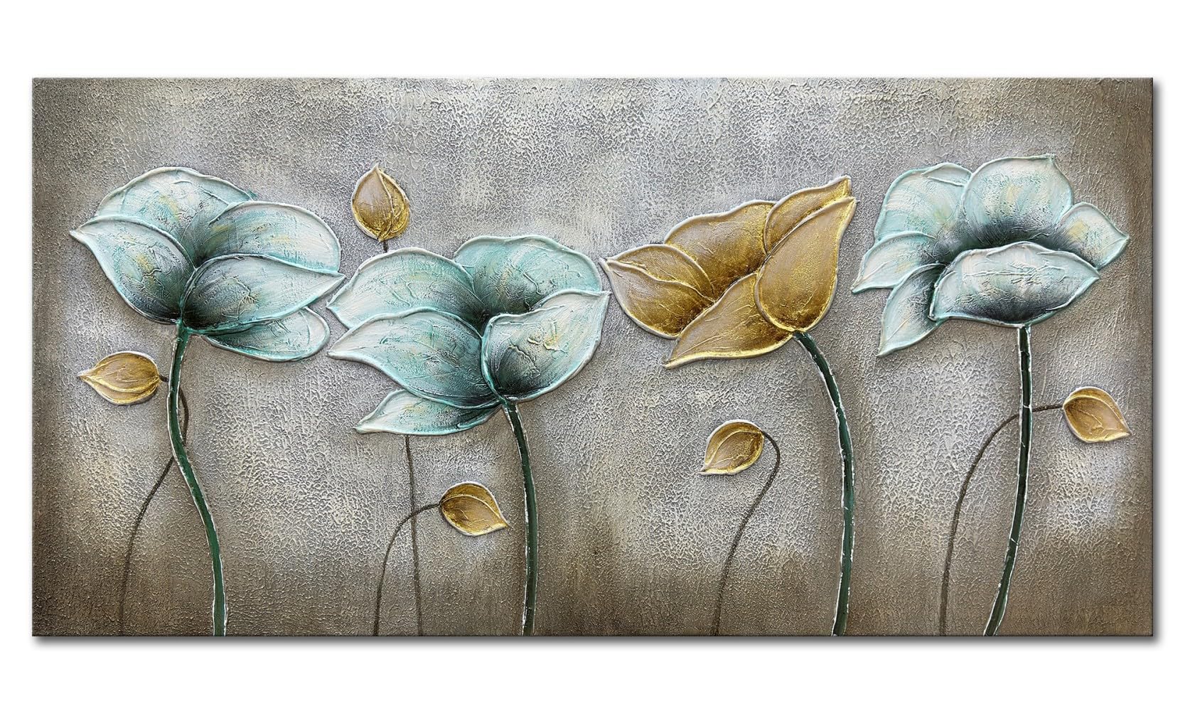 Amazon.com: Alenoss Oil Paintings on Canvas Wall Art 100% Hand Painted ...