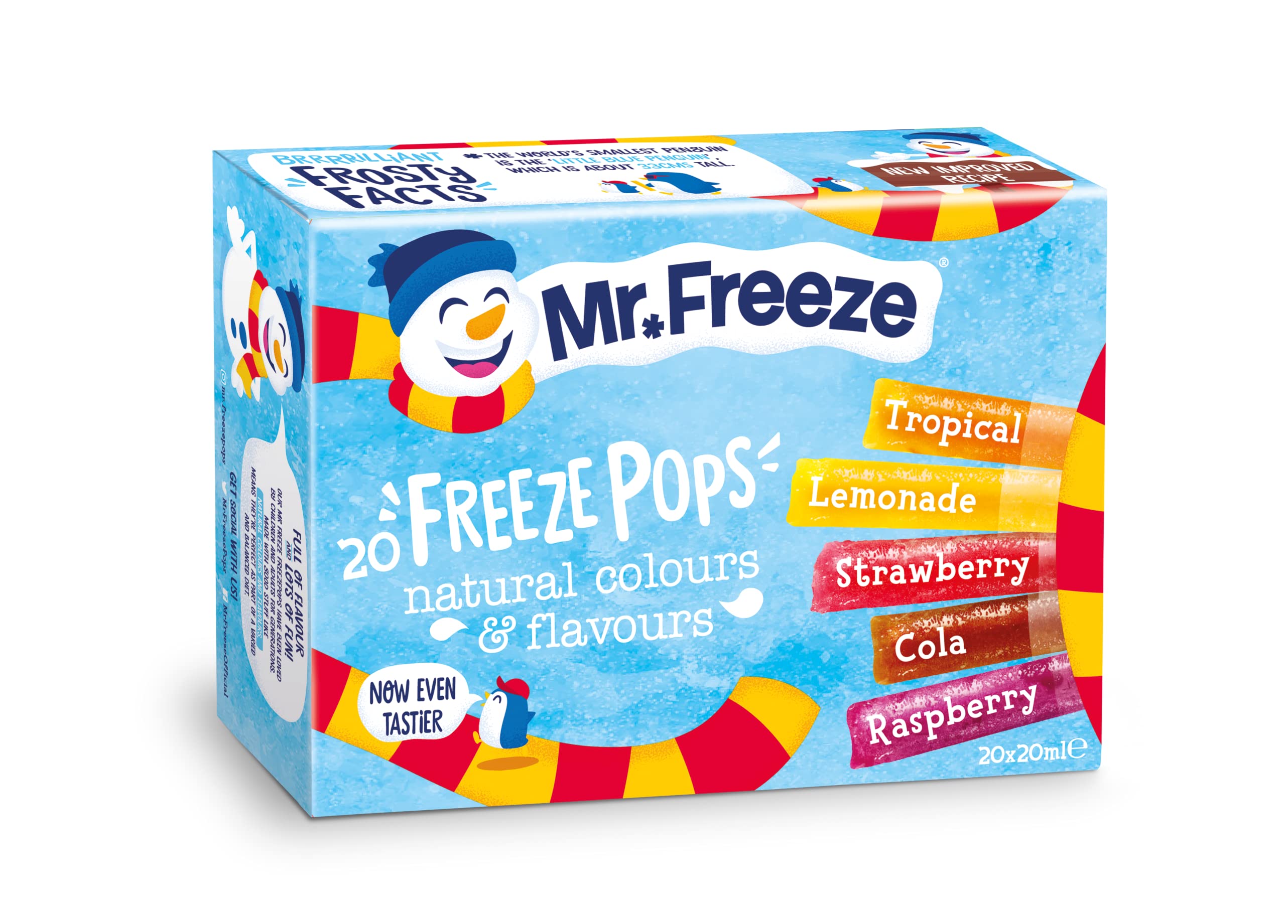 Mr Freeze Ice Pops Sugar Free Assorted Flavours 20 Pops X, 57% OFF