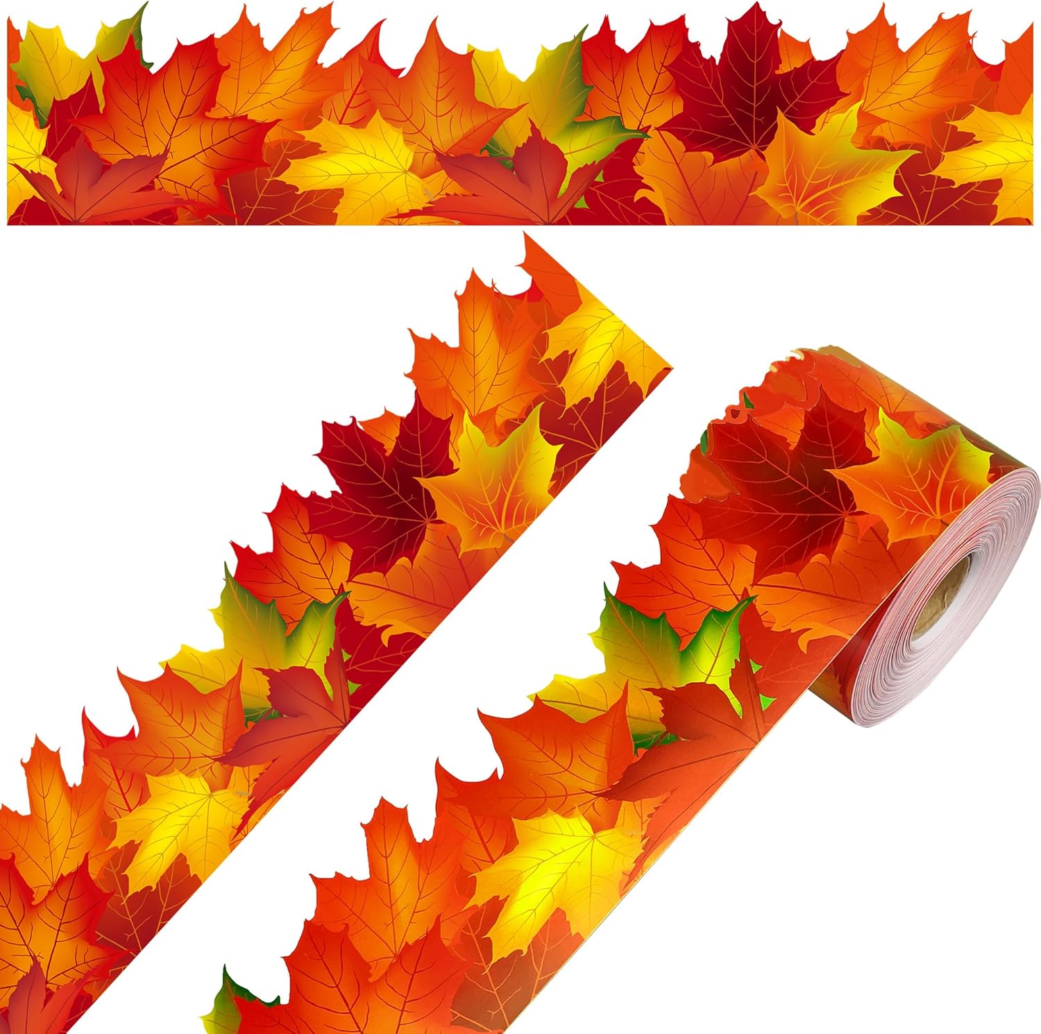 Amazon.com: 80 Ft Fall Bulletin Board Borders Maple Leaves Bulletin ...