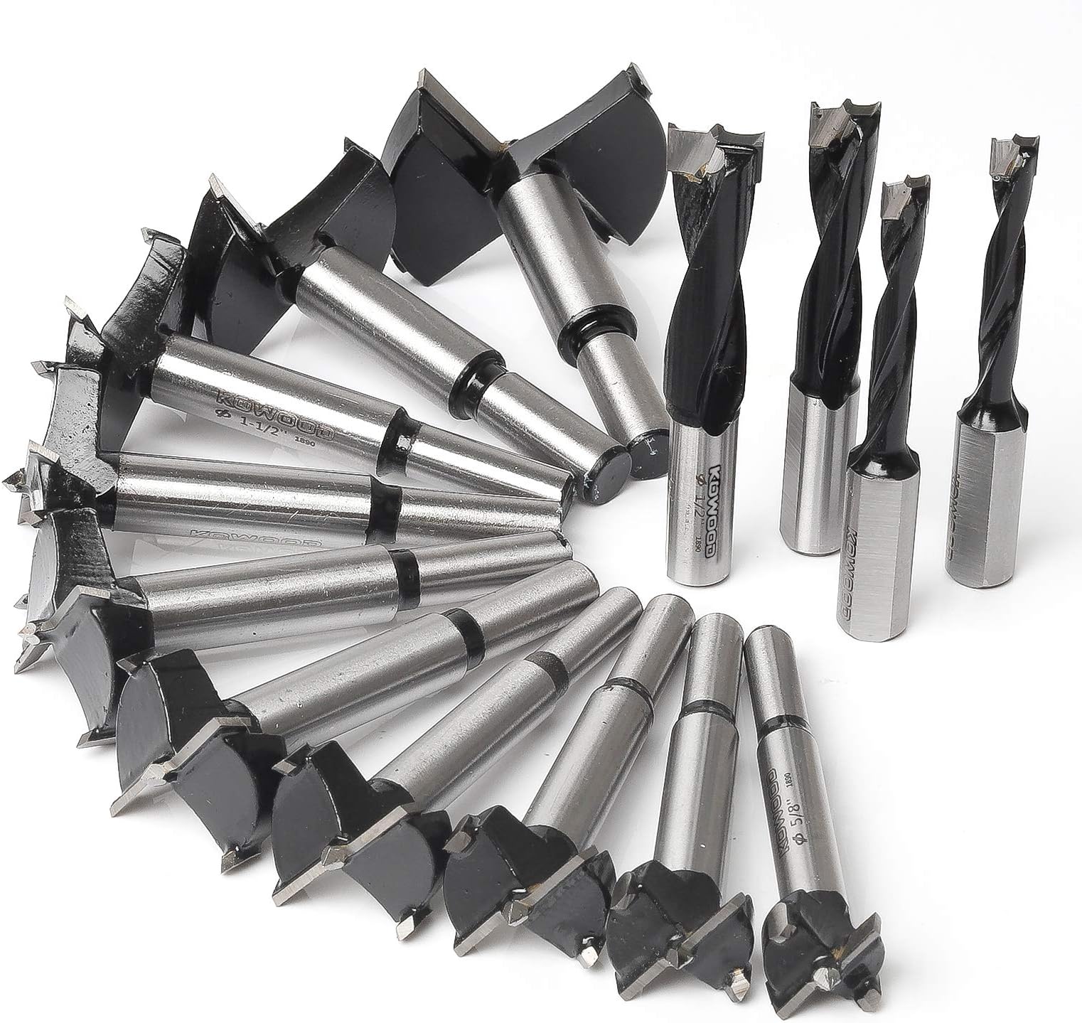 CMT 537.000.05 5-Piece Forstner Bit set, 15-20-25-30-35mm Diameters, 8 ...