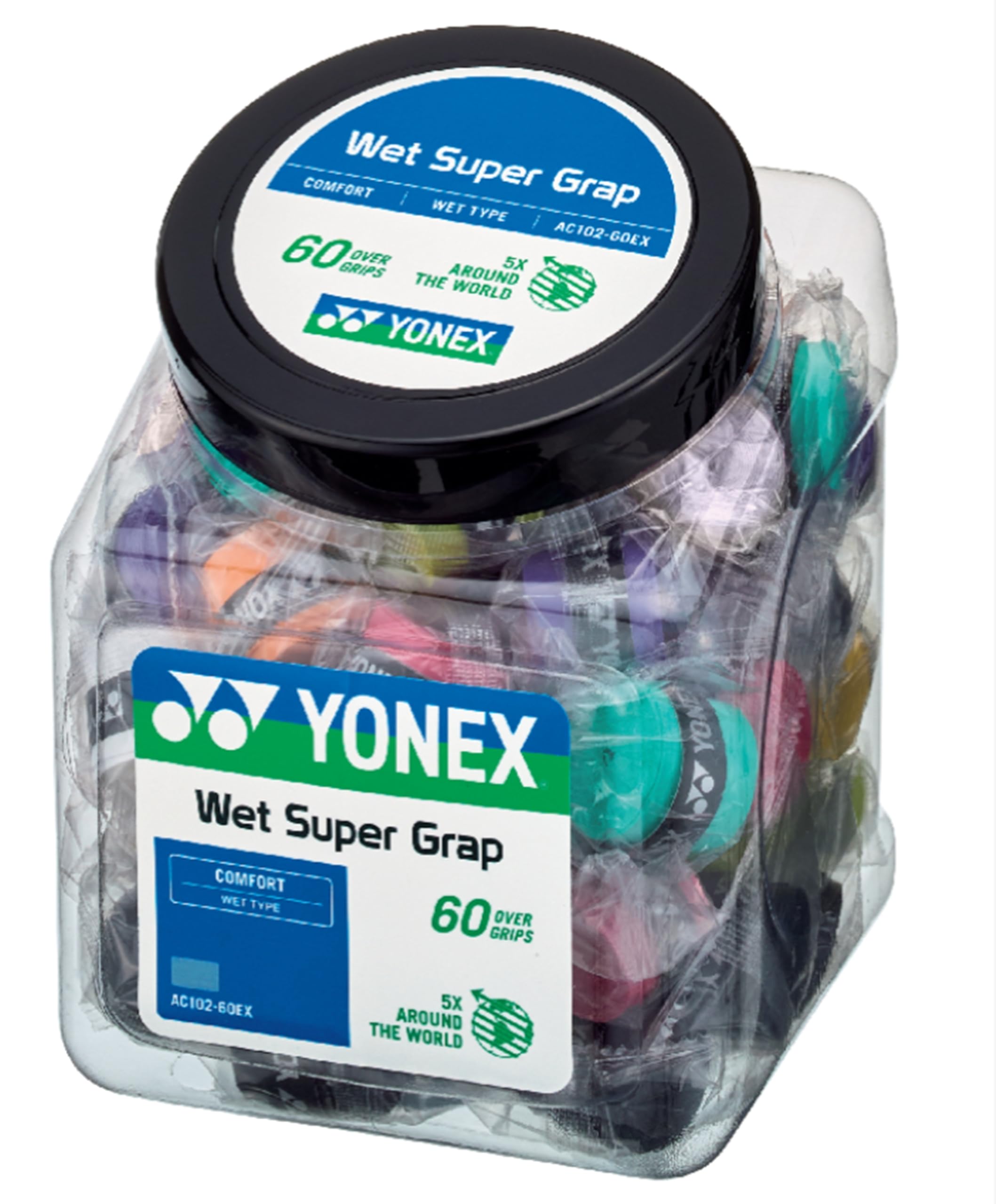 Snapklik.com : Wet Super GRAP Tennis Overgrips 60 Piece Bucket