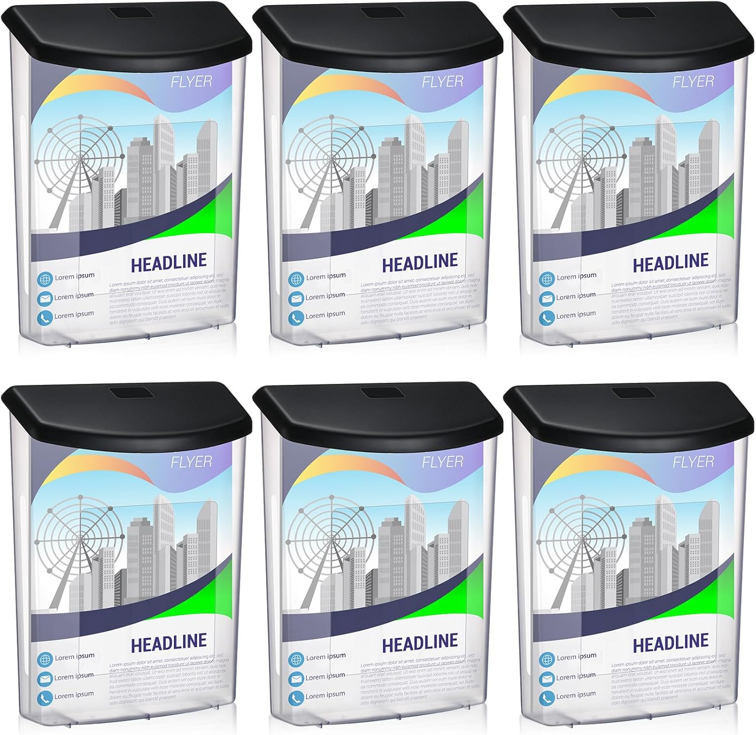 Amazon.com : Menkxi 3 Pcs Outdoor Estate Brochure Box Plastic Brochure ...