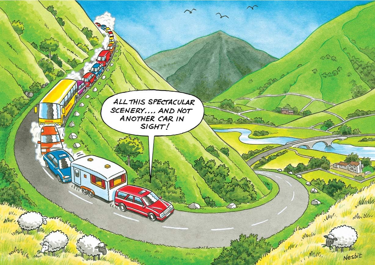 CARAVAN QUEUE FUNNY HUMOUROUS BIRTHDAY CARD THE FUNNY SIDE OF LIFE ...