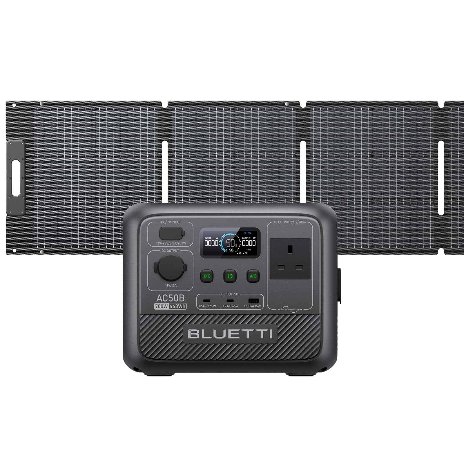 BLUETTI Portable Power Station AC50B with 120W Solar Panel Included ...