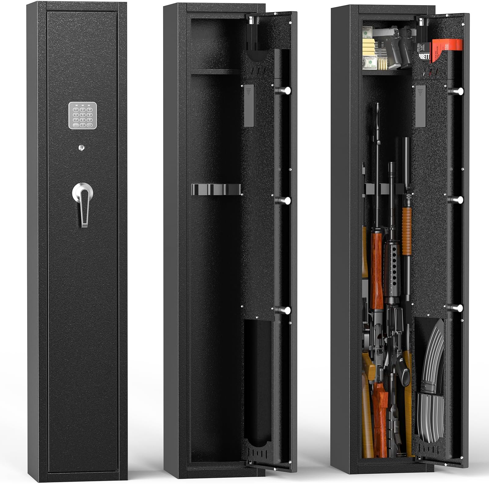 Amazon.com: Dveron Gun Safe, Gun Cabinet for Long Rifles and Pistols ...