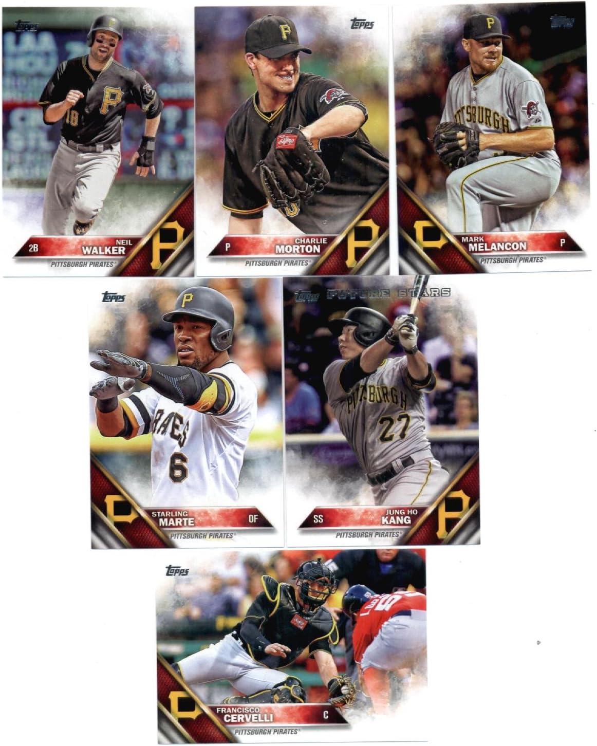 Amazon.com: 2016 Topps Baseball Series 1 Pittsburgh Pirates Team Set of ...