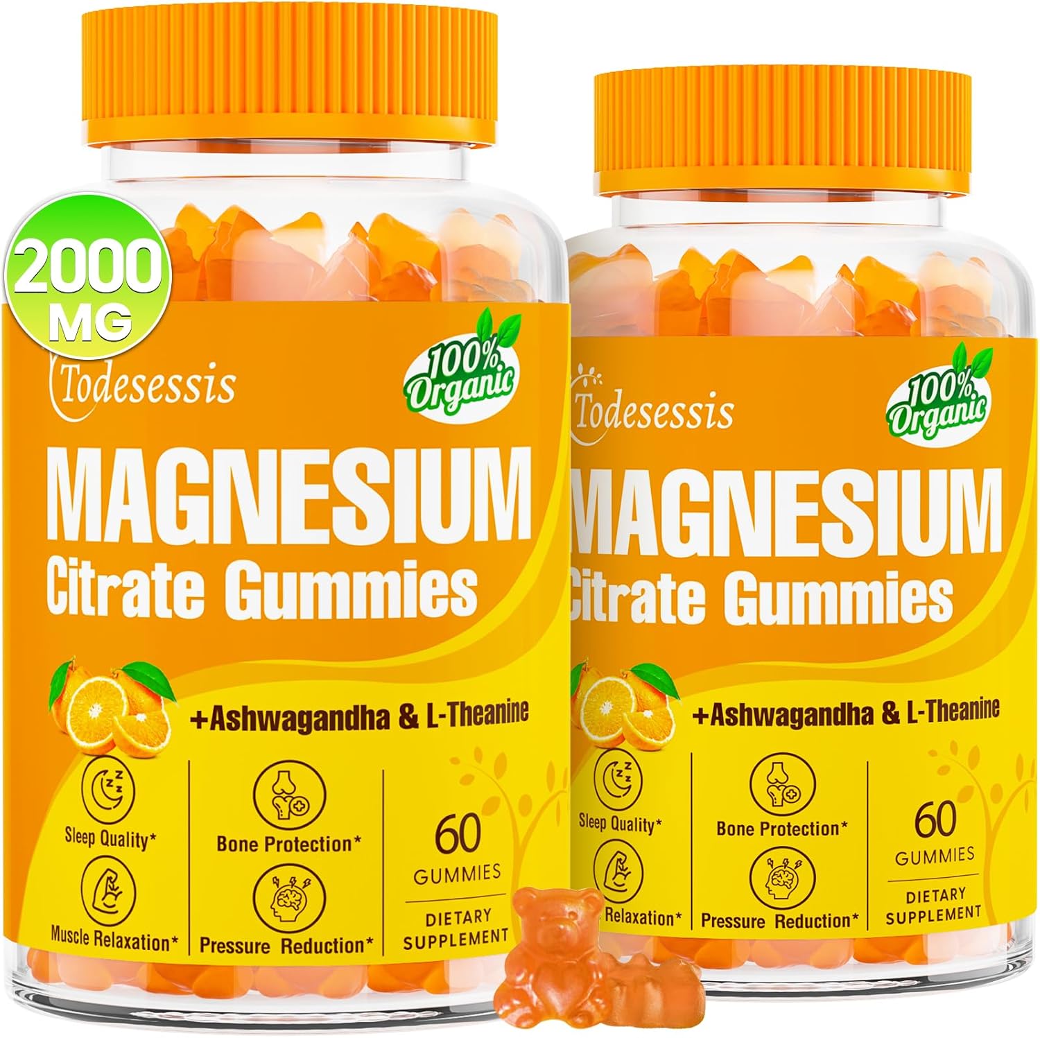 Amazon.com: Magnesium Citrate Gummies 2000 mg, Magnesium Gummies for ...