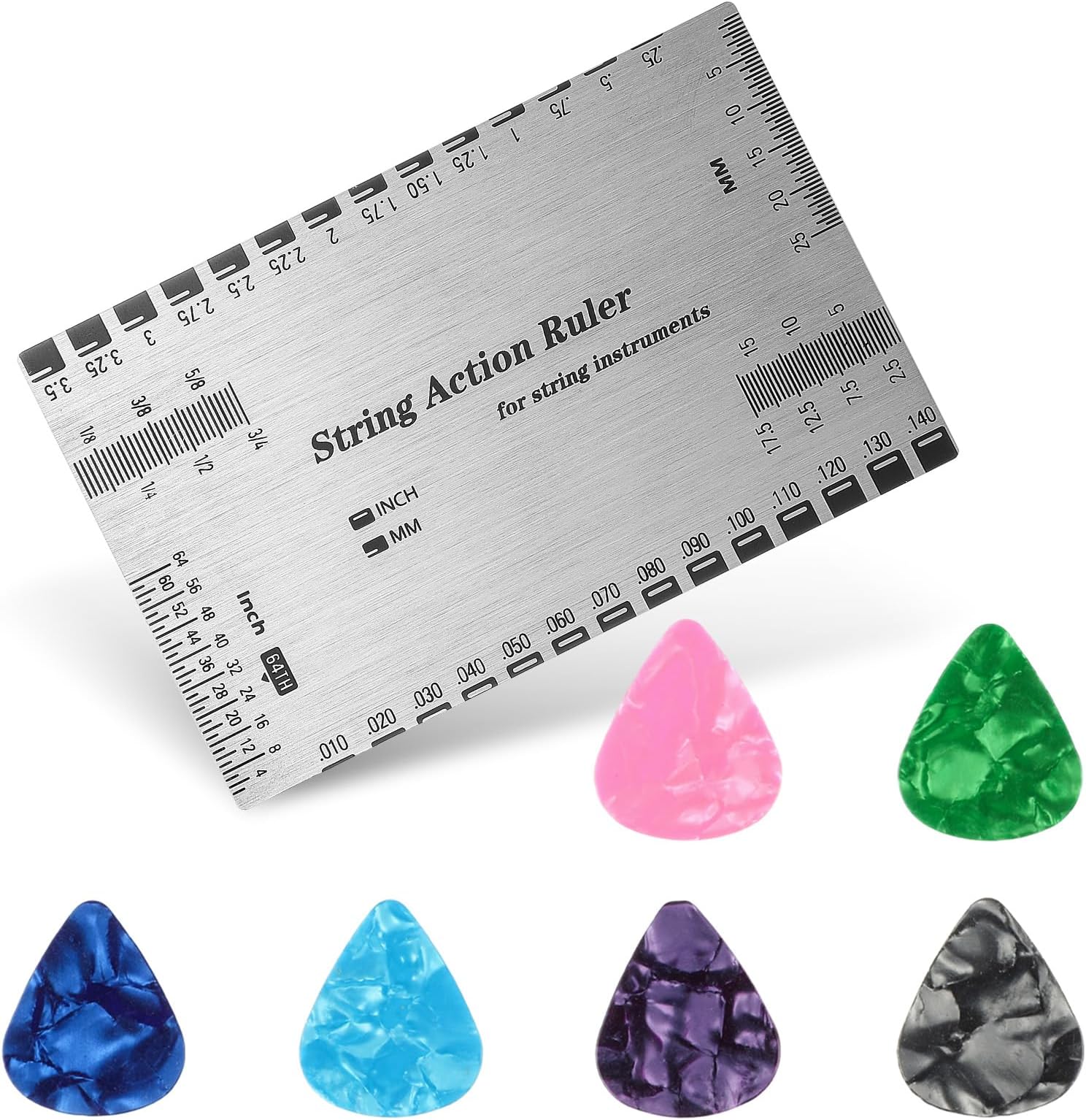 Amazon.com: String Action Ruler Gauge Tool String Height Gauge Ruler ...