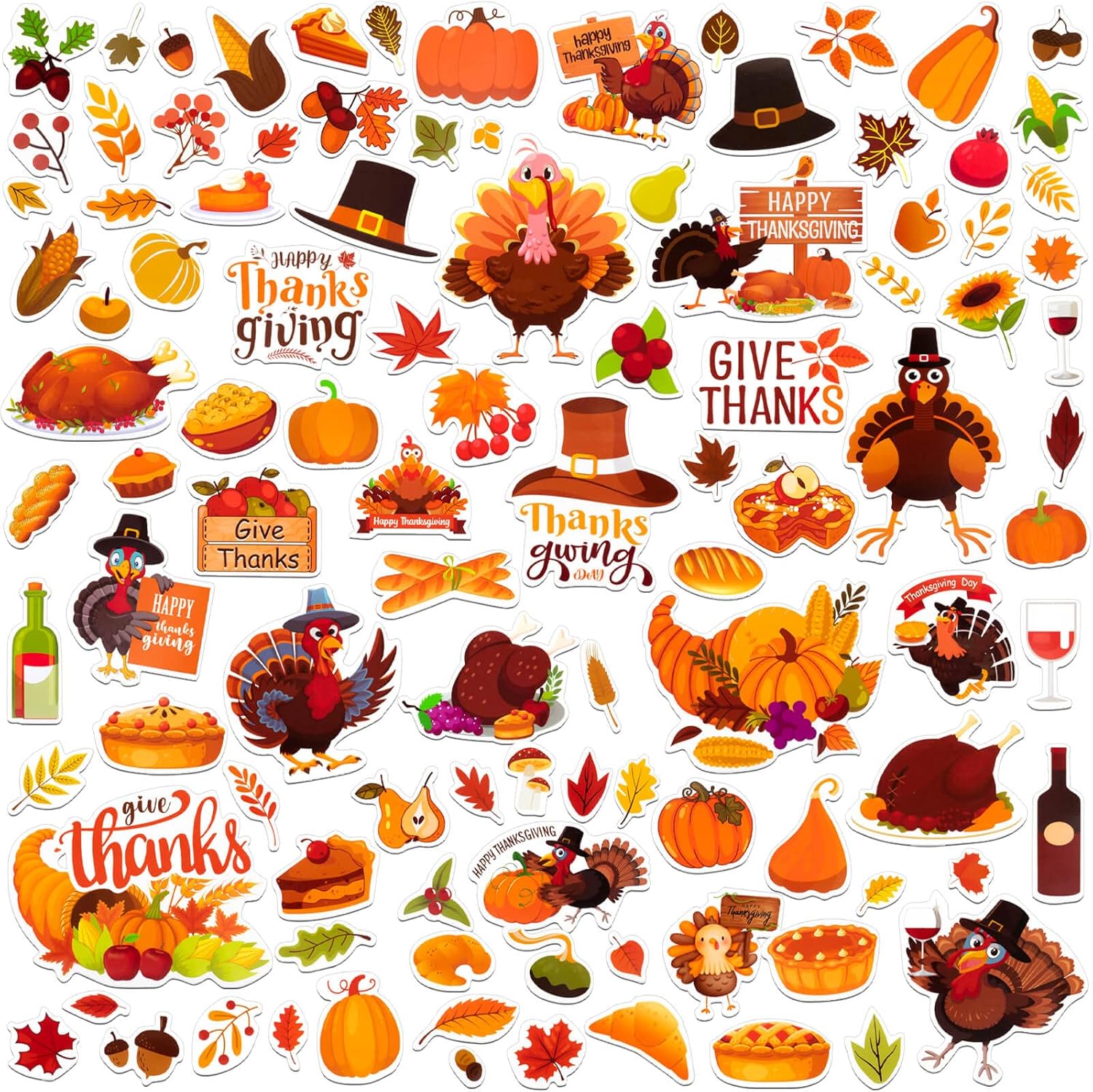 Amazon.com: Fall Stickers for Kids, 252Pcs Cute Autumn Pumpkin Maple ...