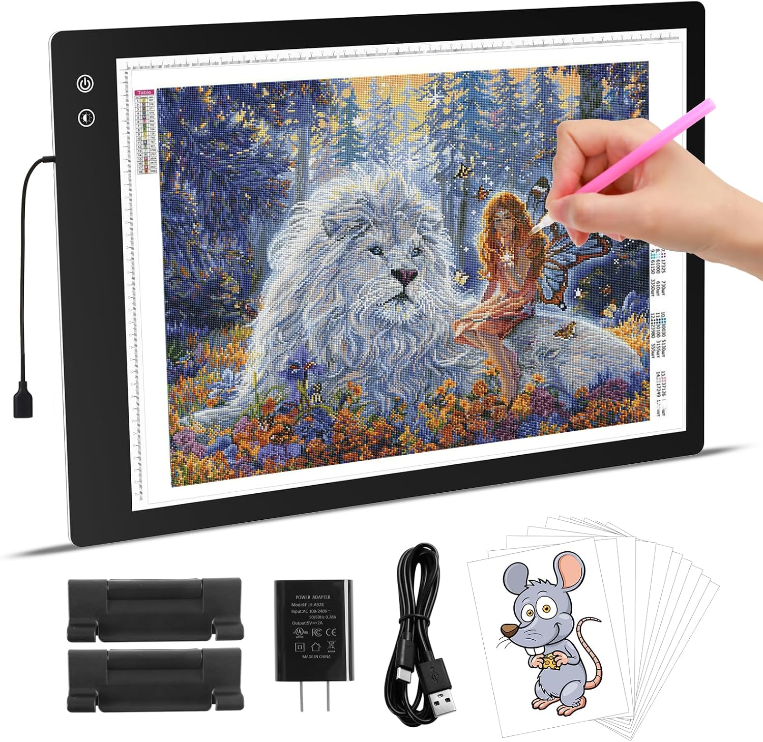 Amazon.com: Rechargeable A2 Tracing Light Box, VECOHOTEL 3-Color High ...