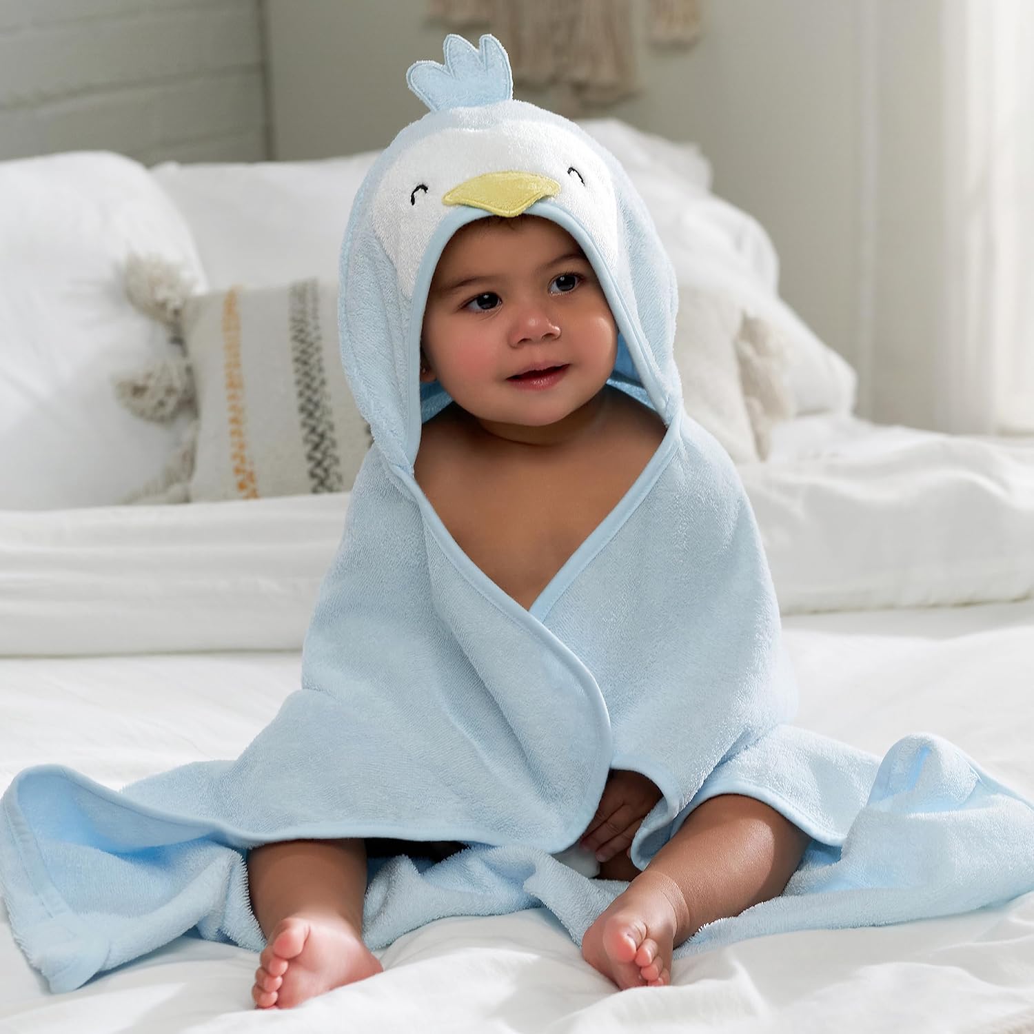 Amazon.com : Gerber Baby 4 Piece Animal Character Hooded Towel and ...