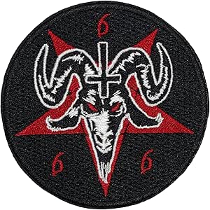 Amazon.com: BOHAQA The Sigil of Baphomet Patch 3" - Goth 666 Pagan Hail ...