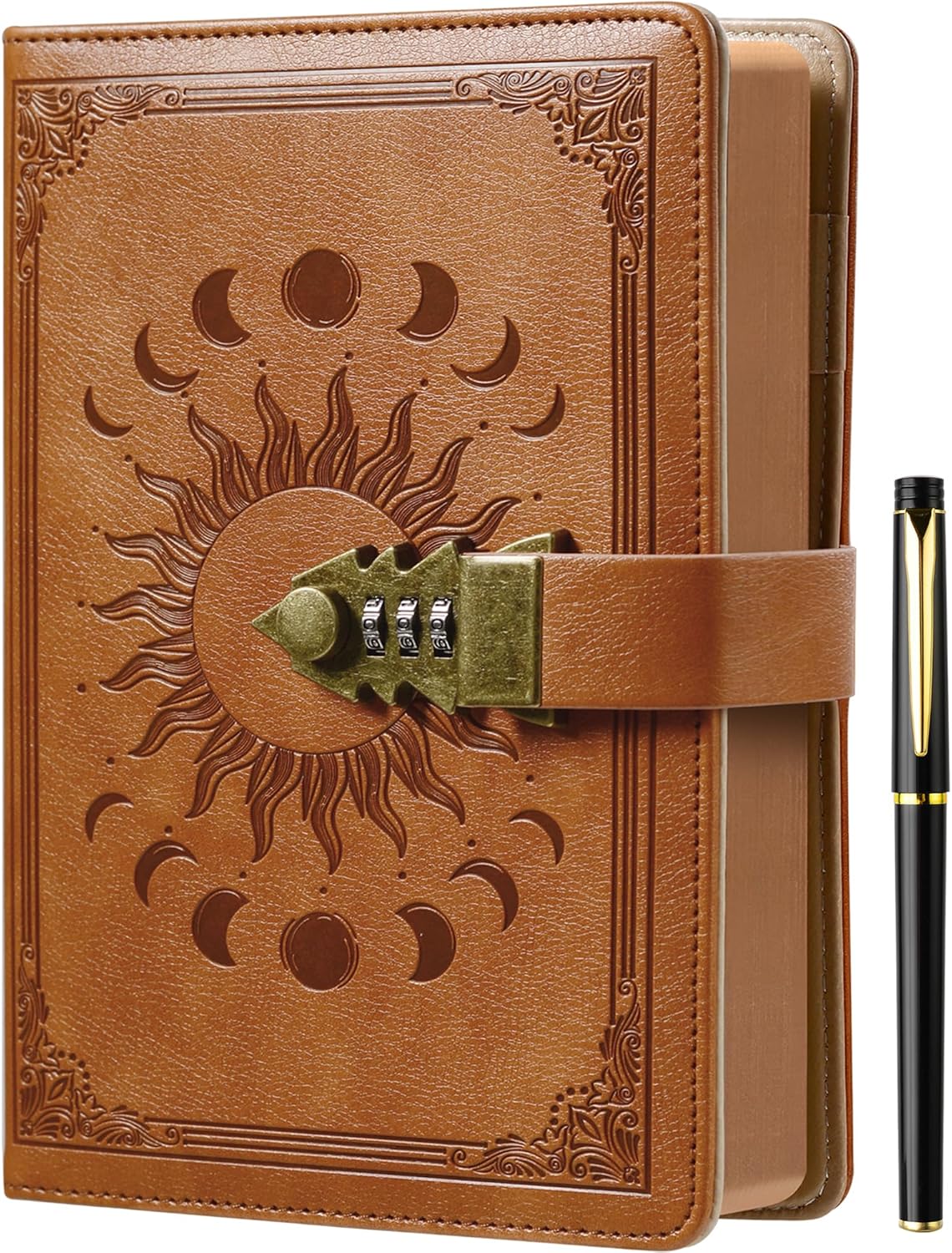 Amazon.com : ZXHQ Lockable Diary for Women & Men, A5 Ruled 240 Pages PU ...