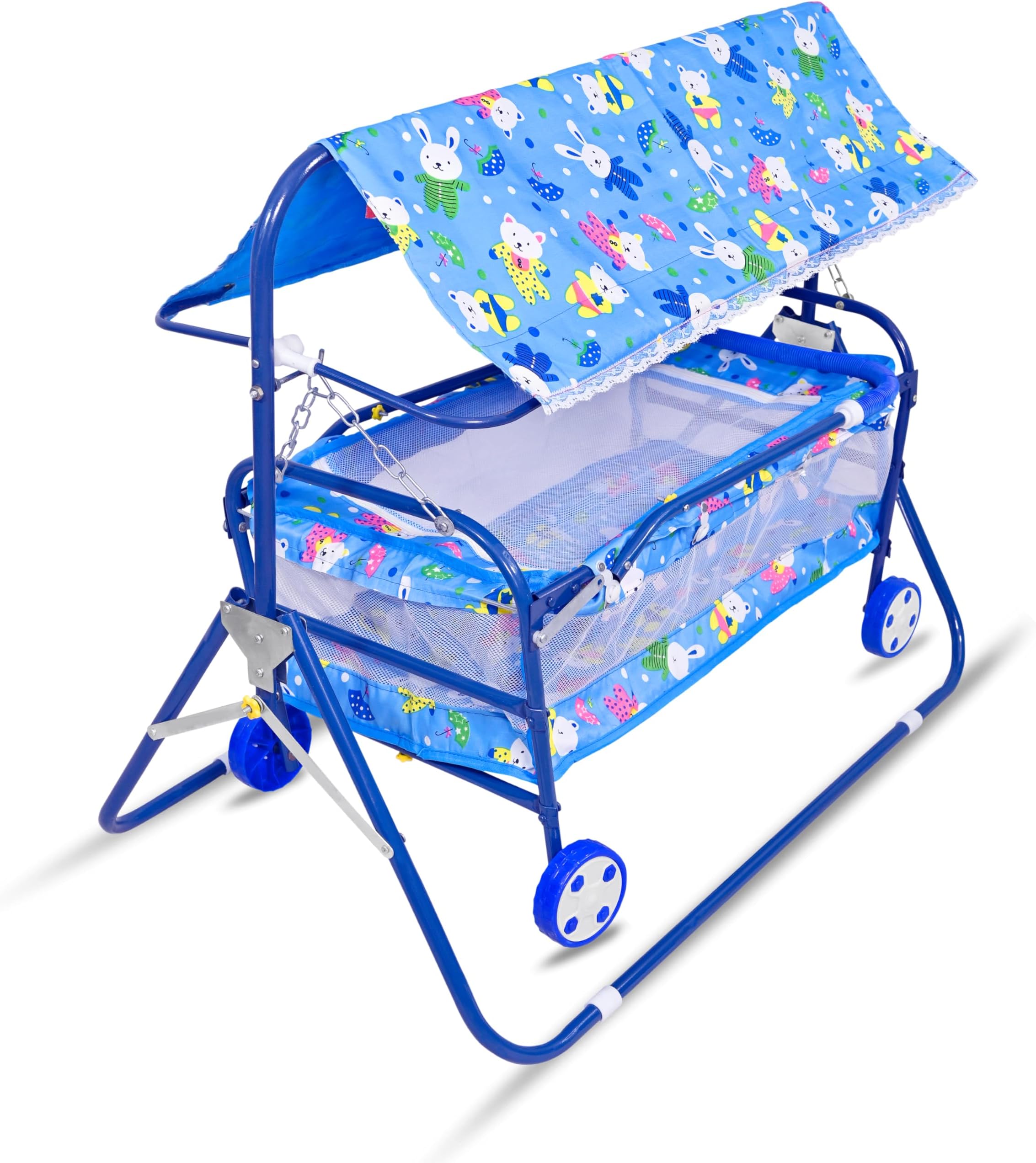 Buy AVANI METROBUZZ Baby Cradle with Swing and Mosquito Net, Four ...