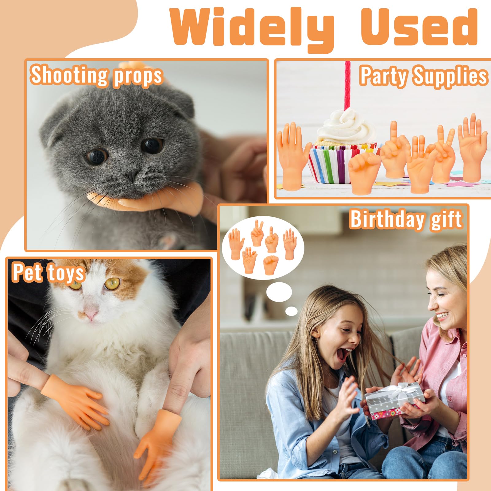 Snapklik.com : Woozettn 40 Pcs Tiny Hands Finger Puppets,Mini Hands ...