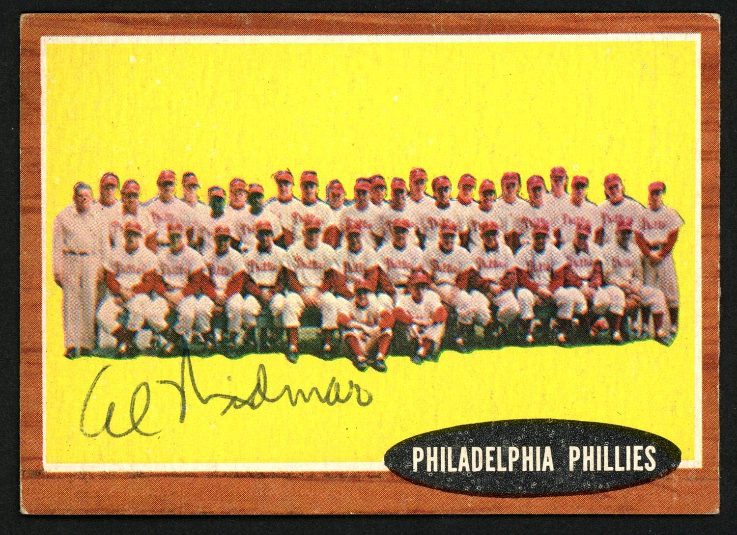 Al Widmar Autographed 1962 Topps Card #294 Philadelphia Phillies Coach ...