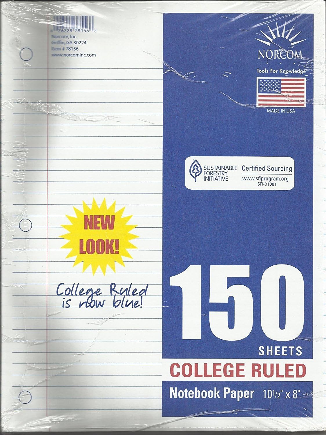 Amazon.com : College Ruled Notebook Paper (500 Sheets) : Office Products