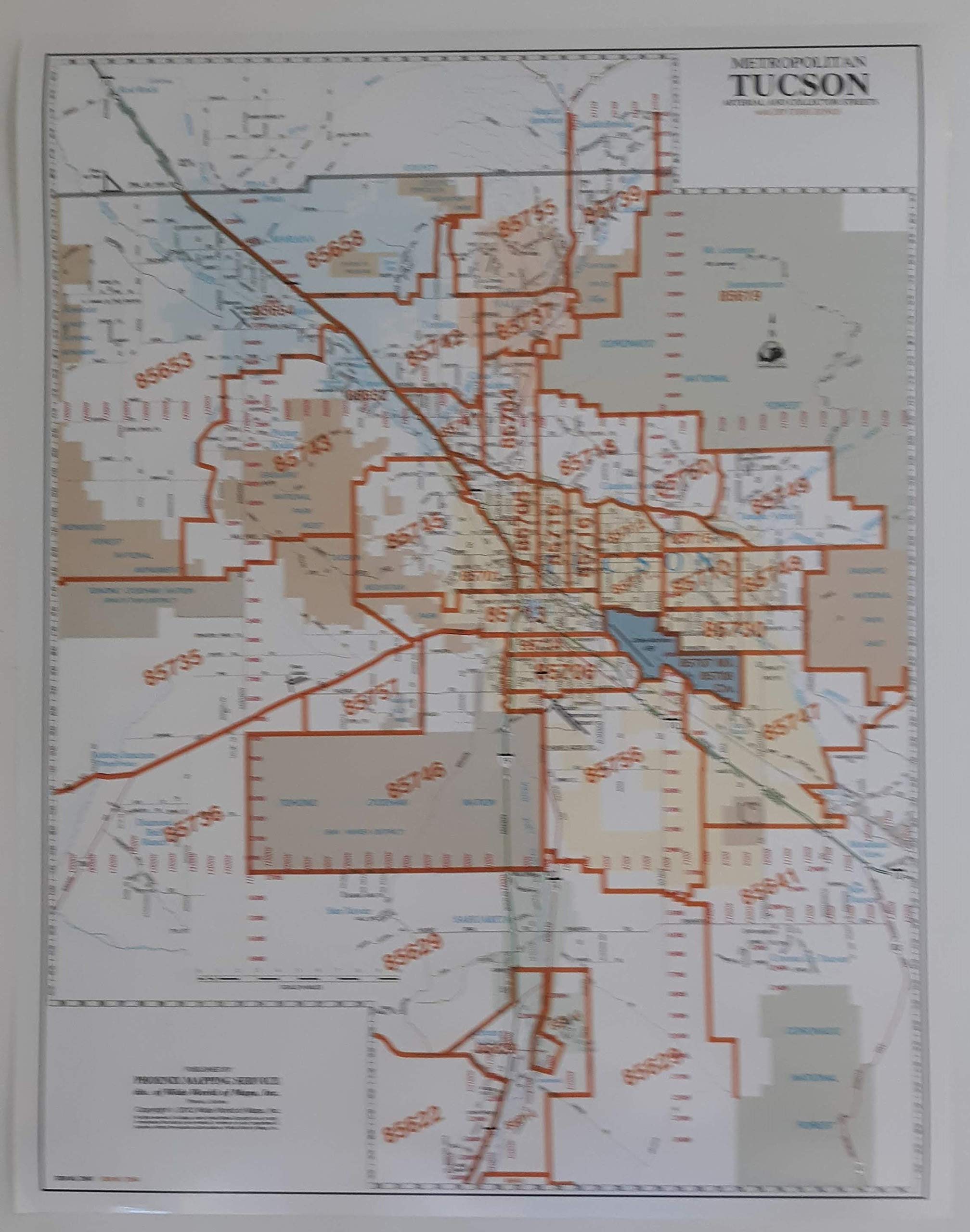 Buy Metropolitan Tucson Arterial and Collector Streets with ZIP Code ...