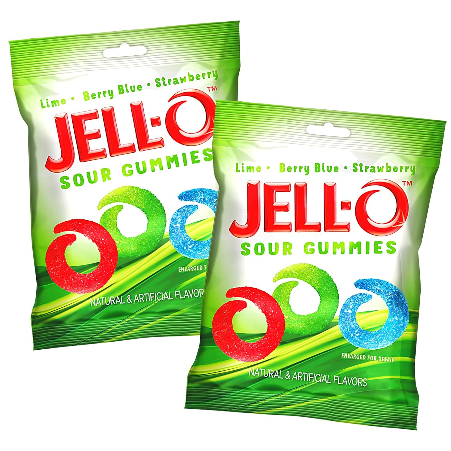 Amazon.com : Sour Jello Gummy Candies, Assorted Fruit Flavored Candy ...