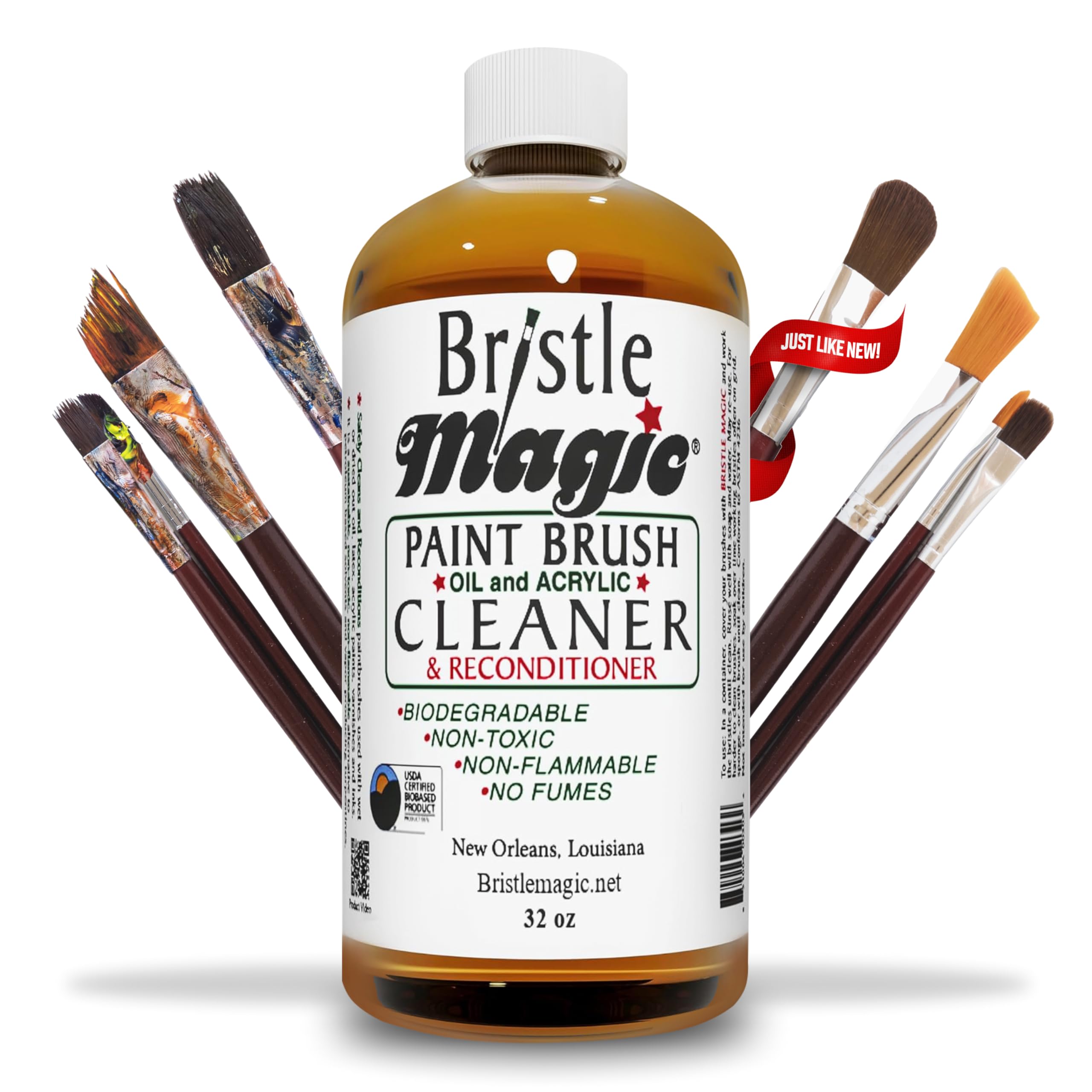 Amazon.com: Bristle Magic Paint Brush Cleaner and Reconditioner Perfect ...