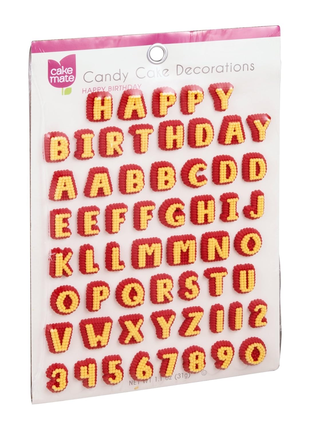 Cake Mate Alphabet Cake Decoration Candy Card, 14 Ounce - 12 per case ...