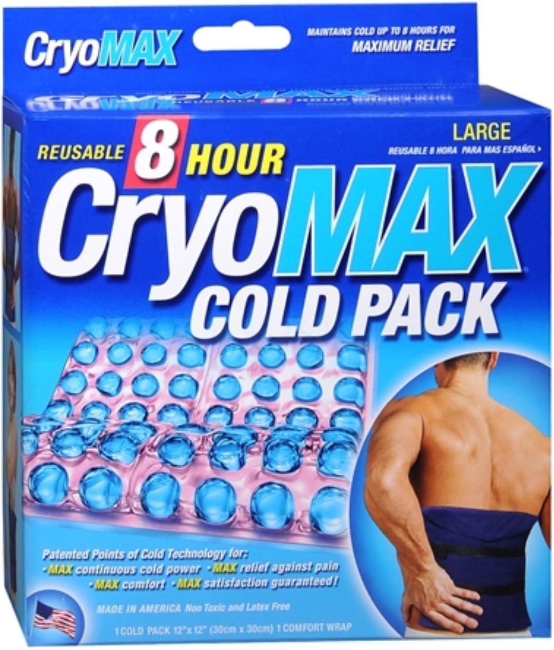 Amazon.com: Cryo-MAX Cold Pack 8 Hour Large 1 Each (Pack of 2) : Health ...