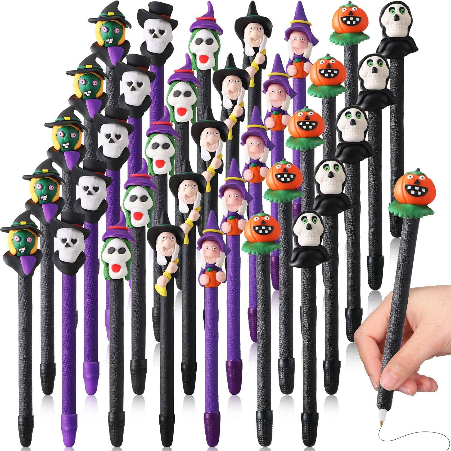 Amazon.com : 35 Pcs Halloween Pen with Different Characters 0.5mm ...