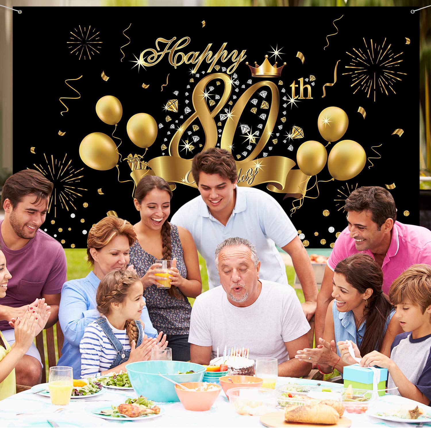 Buy Happy 80th Birthday Decoration Banner Backdrop Party Decoration Black Gold 80 Birthday buy-happy-80th-birthday-decoration-banner-backdrop-party-decoration-black-gold-80-birthday