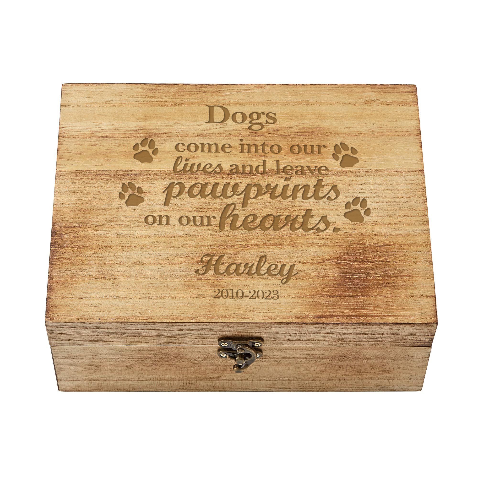 Amazon.com: Let's Make Memories Personalized Wooden Pet Keepsake Box ...