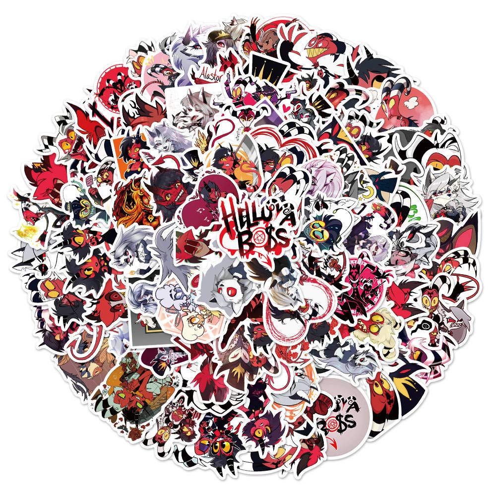 MayDee 100 Helluva Boss Stickers Waterproof Graffiti Stickers, Anime ...