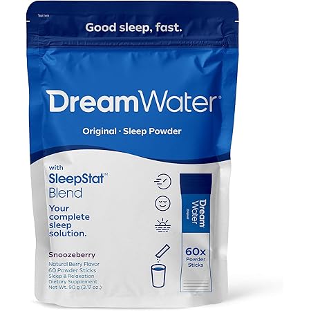 Amazon.com: Dream Water Sleep Aid Powder; Melatonin 5mg, GABA, 5-HTP ...