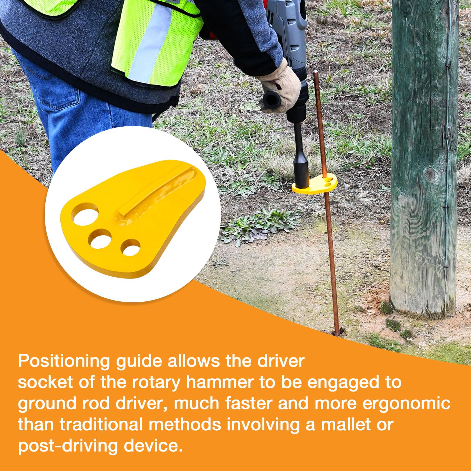 Snapklik.com : Universal Ground Rod Driver Fits 5/8, 1/2, And 3/4 Inch ...