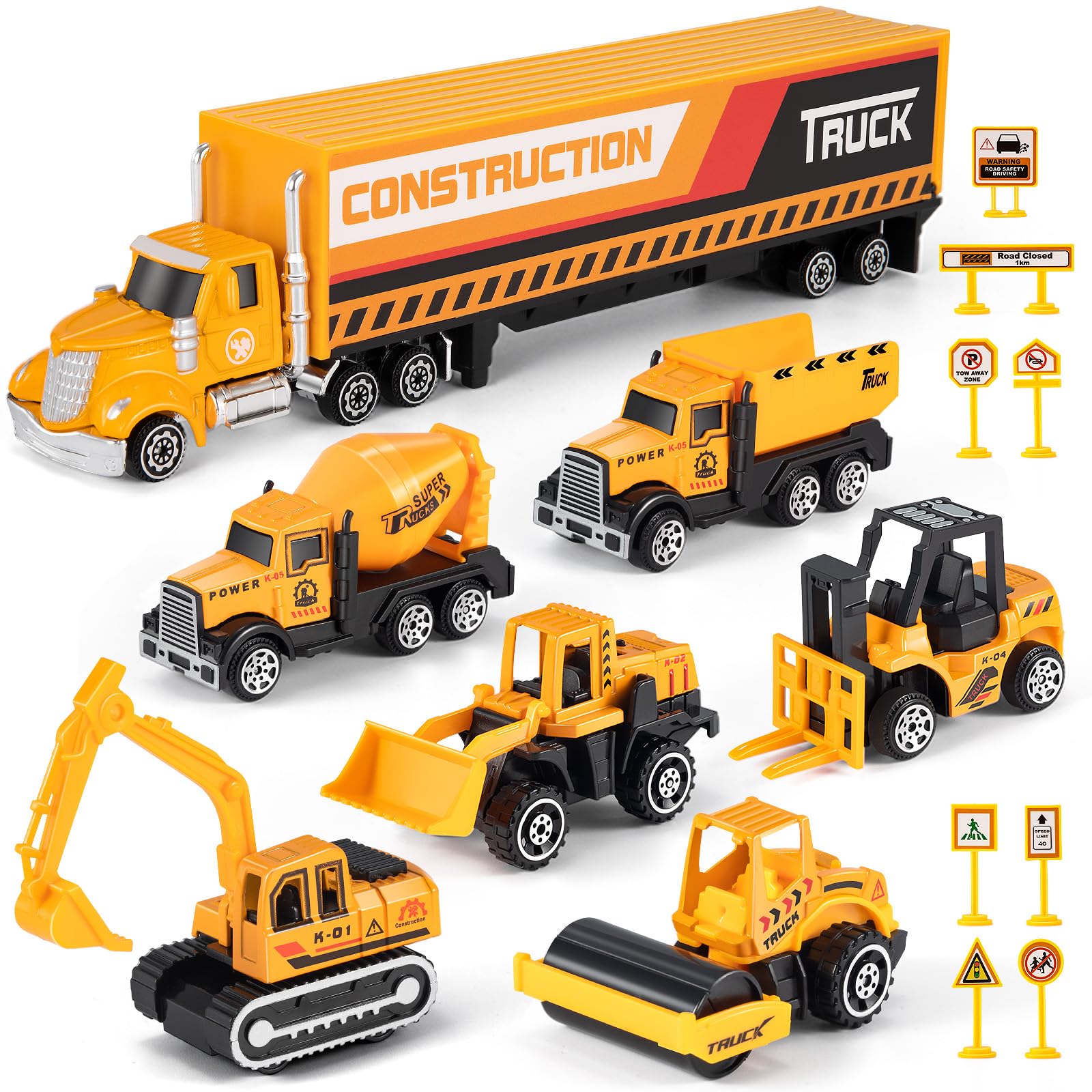 Toddler Construction Trucks ROSEFAIR Construction Excavator Truck For