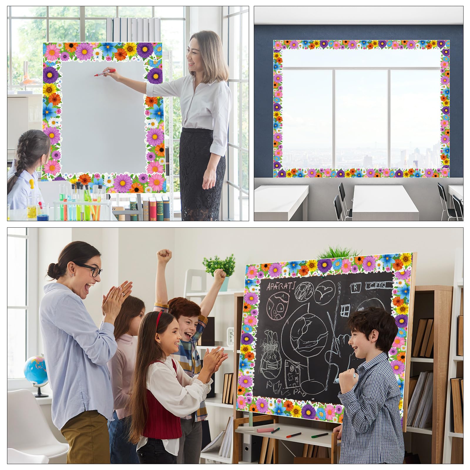 Snapklik.com : 24 Pcs Wildflower Magnetic Bulletin Board Borders For ...