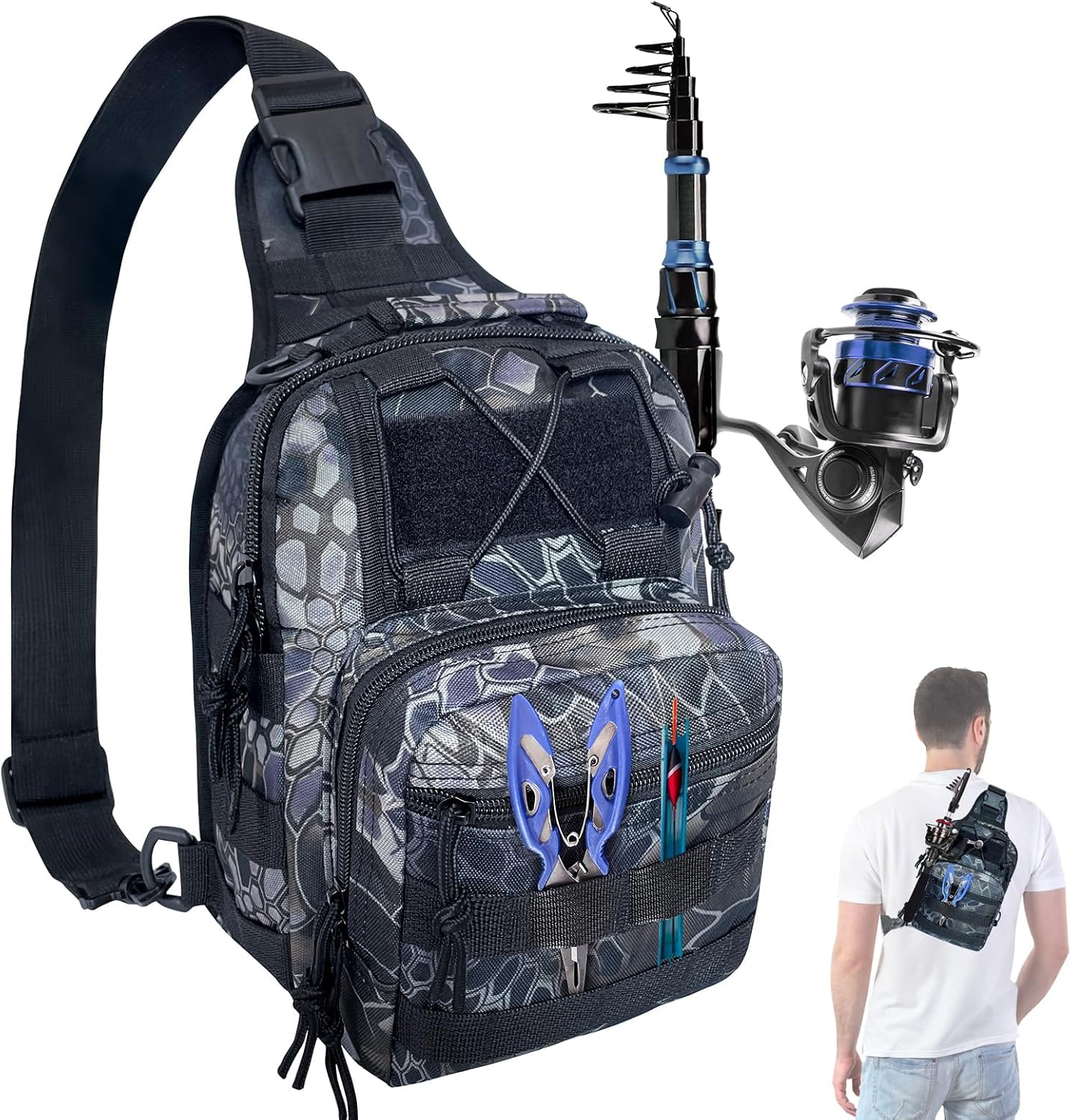 Amazon.com: Fishing Backpack Outdoor Fishing Tackle Backpack Storage ...