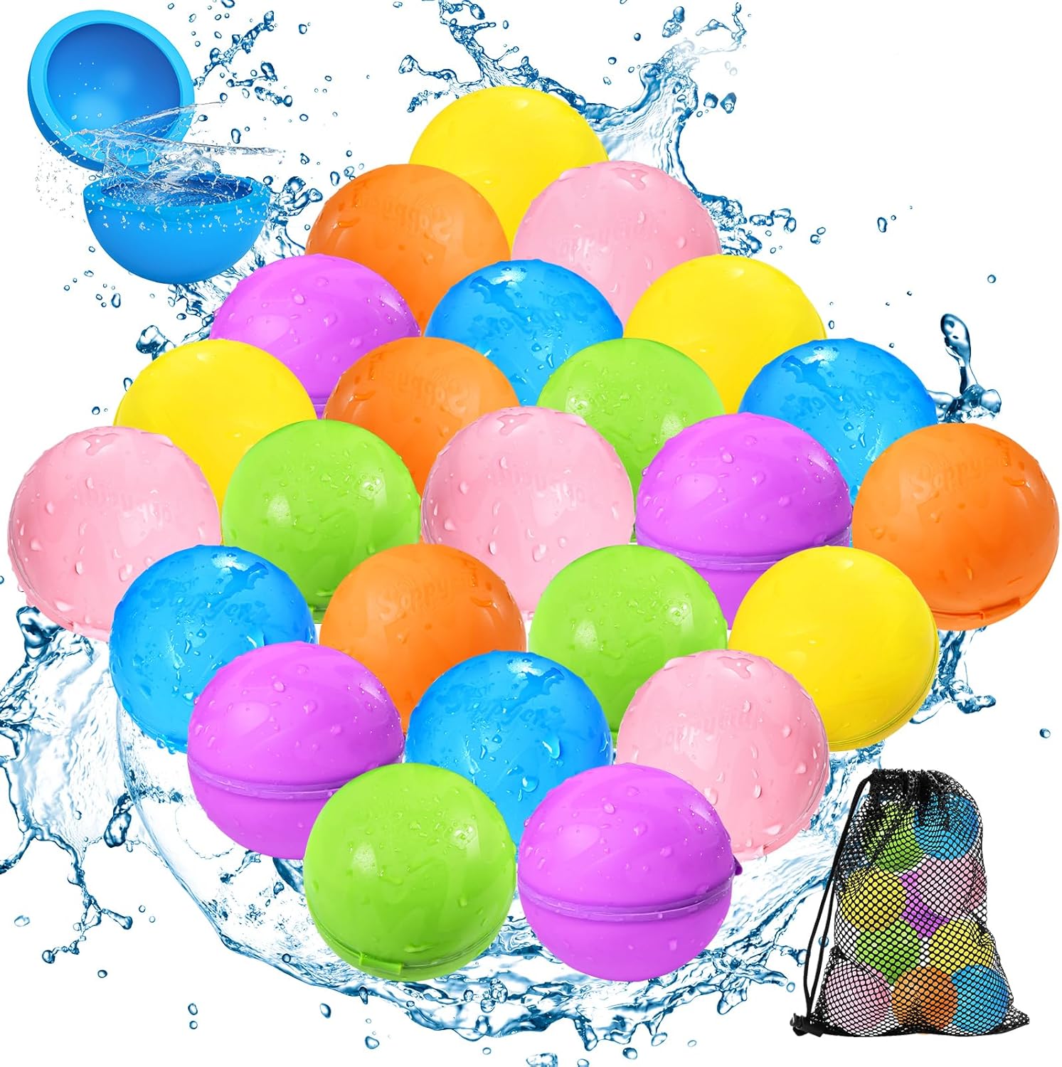 Amazon.com: SOPPYCID Reusable Magnetic Water Balloons, Silicone Self ...